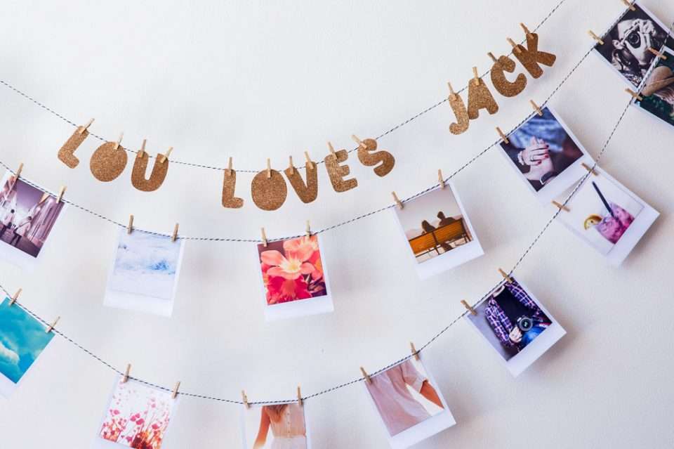 Easy Peasy Polaroid Photo Banner DIY · Rock n Roll Bride