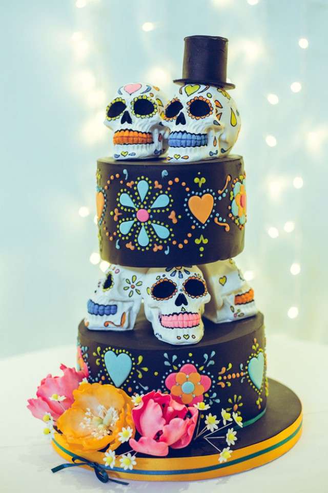 Day of the Dead Wedding on Halloween · Rock n Roll Bride
