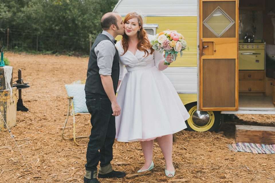 Colourful Vintage Trailer Wedding · Rock n Roll Bride