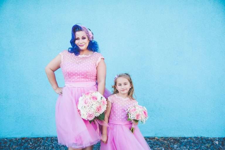 Pink Pin Up Las Vegas Vow Renewal · Rock n Roll Bride