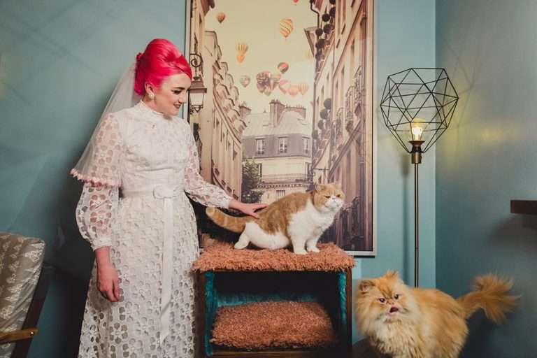 Kitsch, Colourful, Mid-Century Wedding Party · Rock n Roll Bride