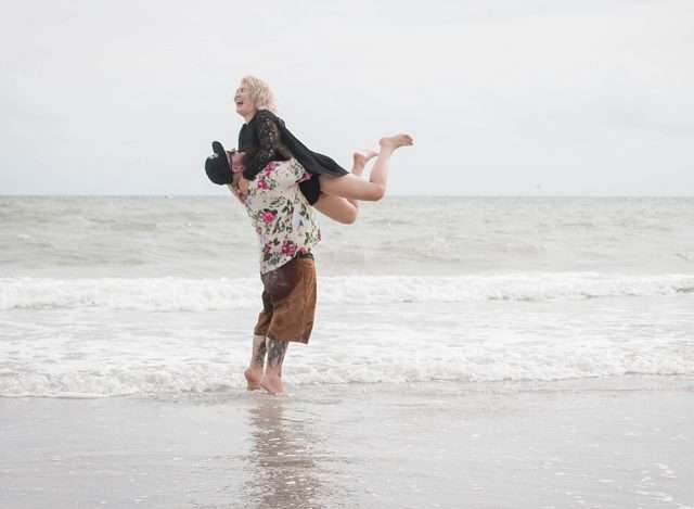 Laidback & Silly Engagement Shoot on a Beach in Florida · Rock n Roll Bride