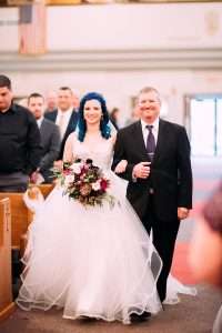 Emo Wedding Blue Hair Pink Dress 17 · Rock n Roll Bride