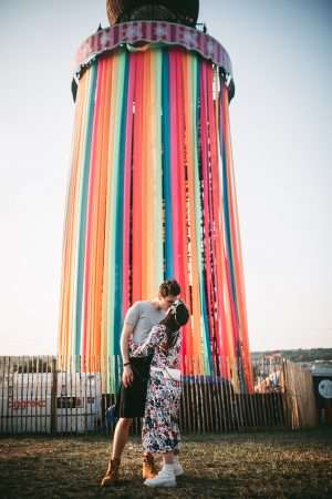 Fun, Lowkey Wedding Celebration at Glastonbury Festival · Rock n Roll Bride