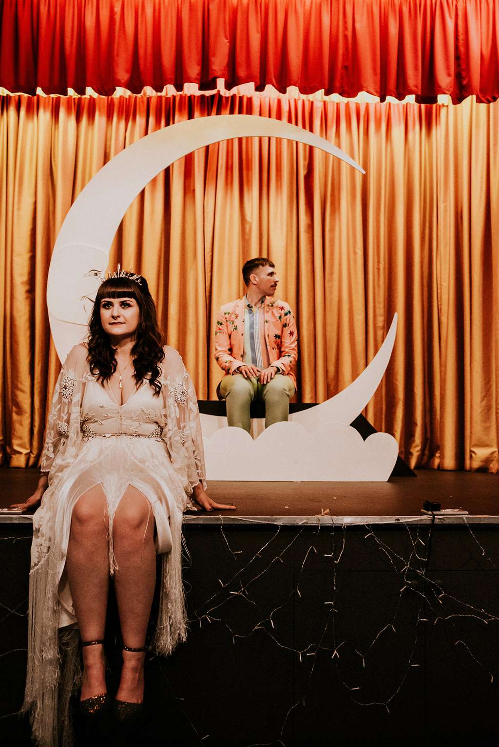 Sixties Disco Themed Wedding with a Moon Photo Booth · Rock n Roll Bride