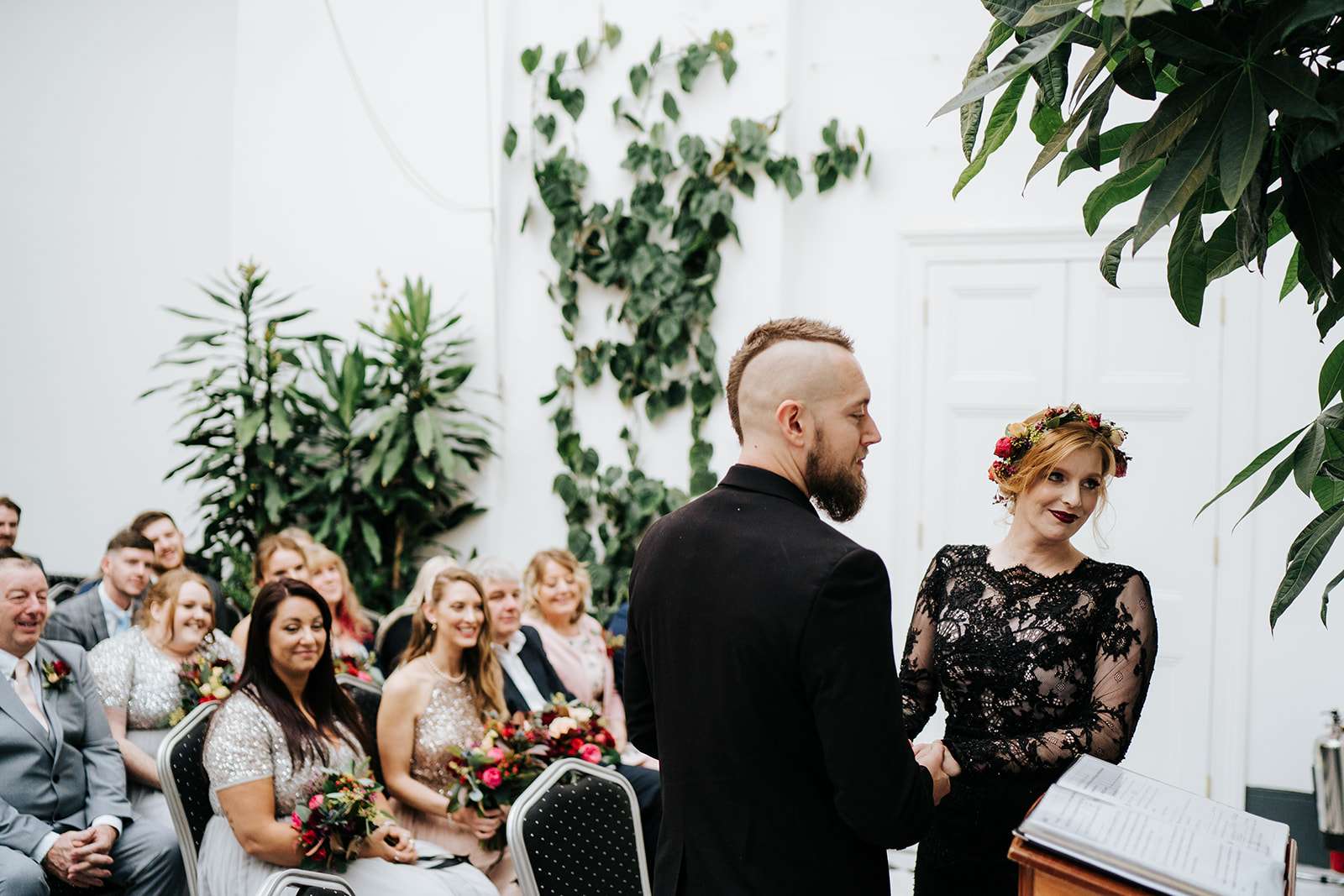 A Simple Wedding with a £7000 Budget & a Bride in Black · Rock n Roll Bride