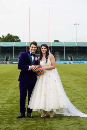 A Pastel Rainbow Meets Rugby Themed Wedding · Rock n Roll Bride