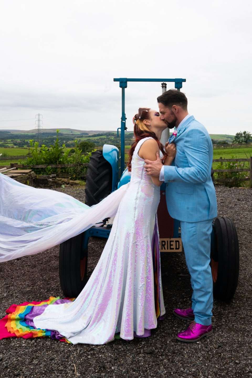Funfair Wedding on a Farm with Friends References, Llamas and An ...