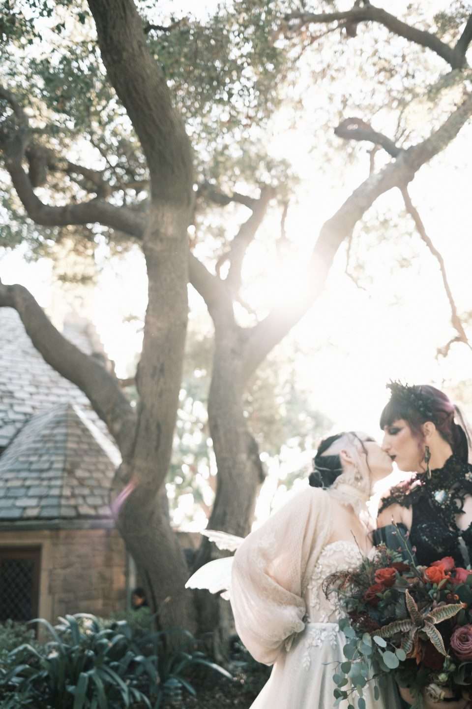 Dark Victorian Meets Queen of the Damned Cemetery Wedding · Rock n Roll ...