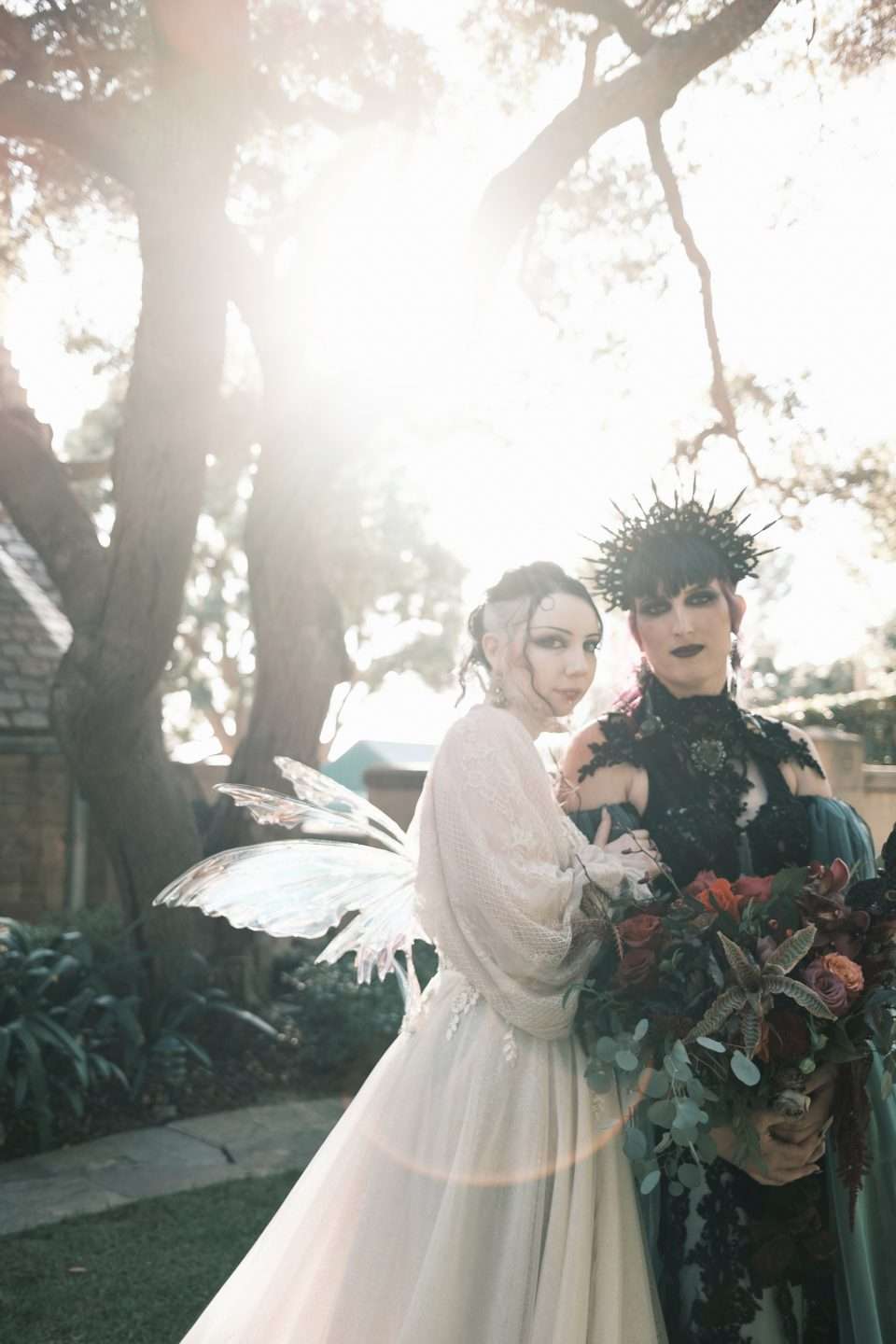 Dark Victorian Meets Queen of the Damned Cemetery Wedding · Rock n Roll ...