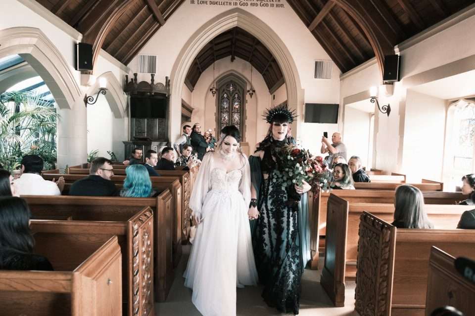 Dark Victorian Meets Queen of the Damned Cemetery Wedding · Rock n Roll ...