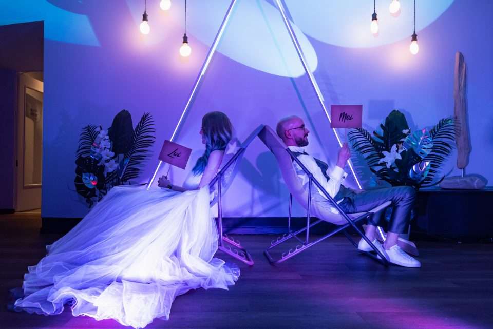 Holographic Cyberpunk Wedding · Rock n Roll Bride