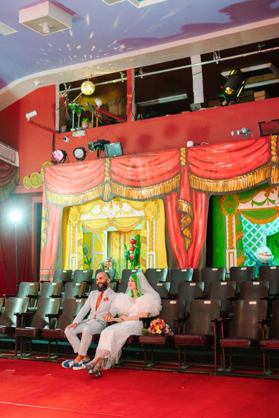 Bob Baker Marionette Theatre Elopement · Rock n Roll Bride