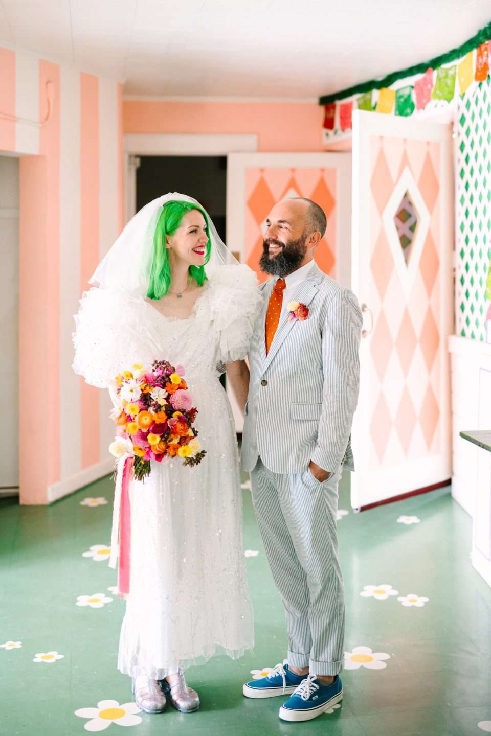 Bob Baker Marionette Theatre Elopement · Rock n Roll Bride