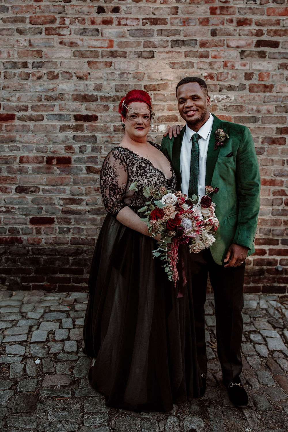 ‘Til Death: Moody Emerald, Black and Gold Wedding · Rock n Roll Bride