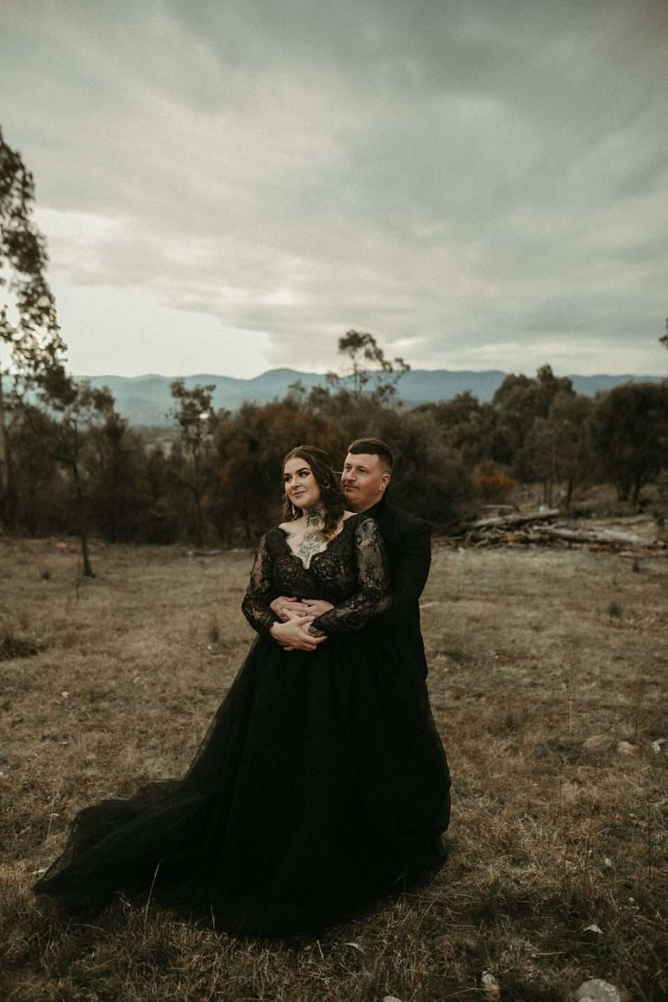 A Wild Rock ‘n’ Roll Wedding with DIY Decor and All-Black Outfits ...