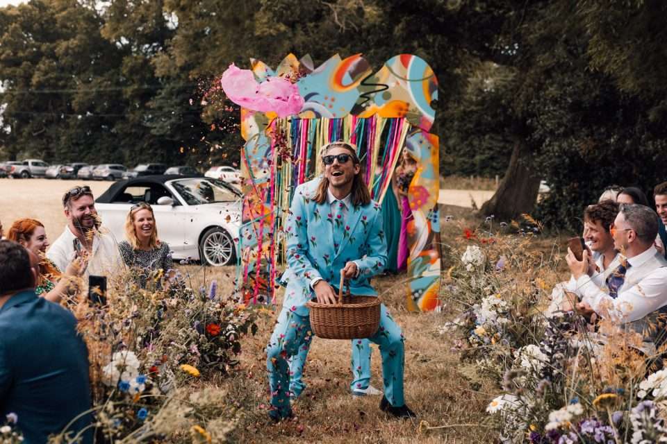 Colourful Festival Wedding with Flower Boys & The Groom DJing · Rock n ...