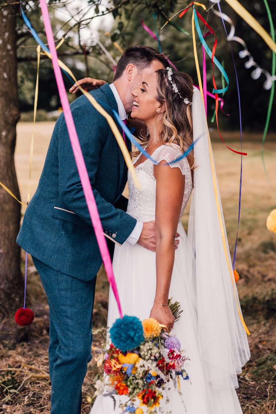 Colourful Festival Wedding with Flower Boys & The Groom DJing · Rock n ...