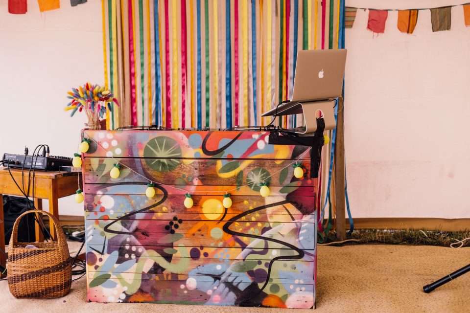 Colourful Festival Wedding with Flower Boys & The Groom DJing · Rock n ...