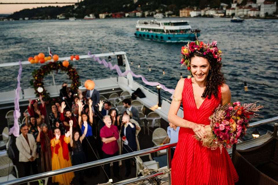 A Colourful Multicultural Wedding on a Boat In Istanbul · Rock n Roll Bride