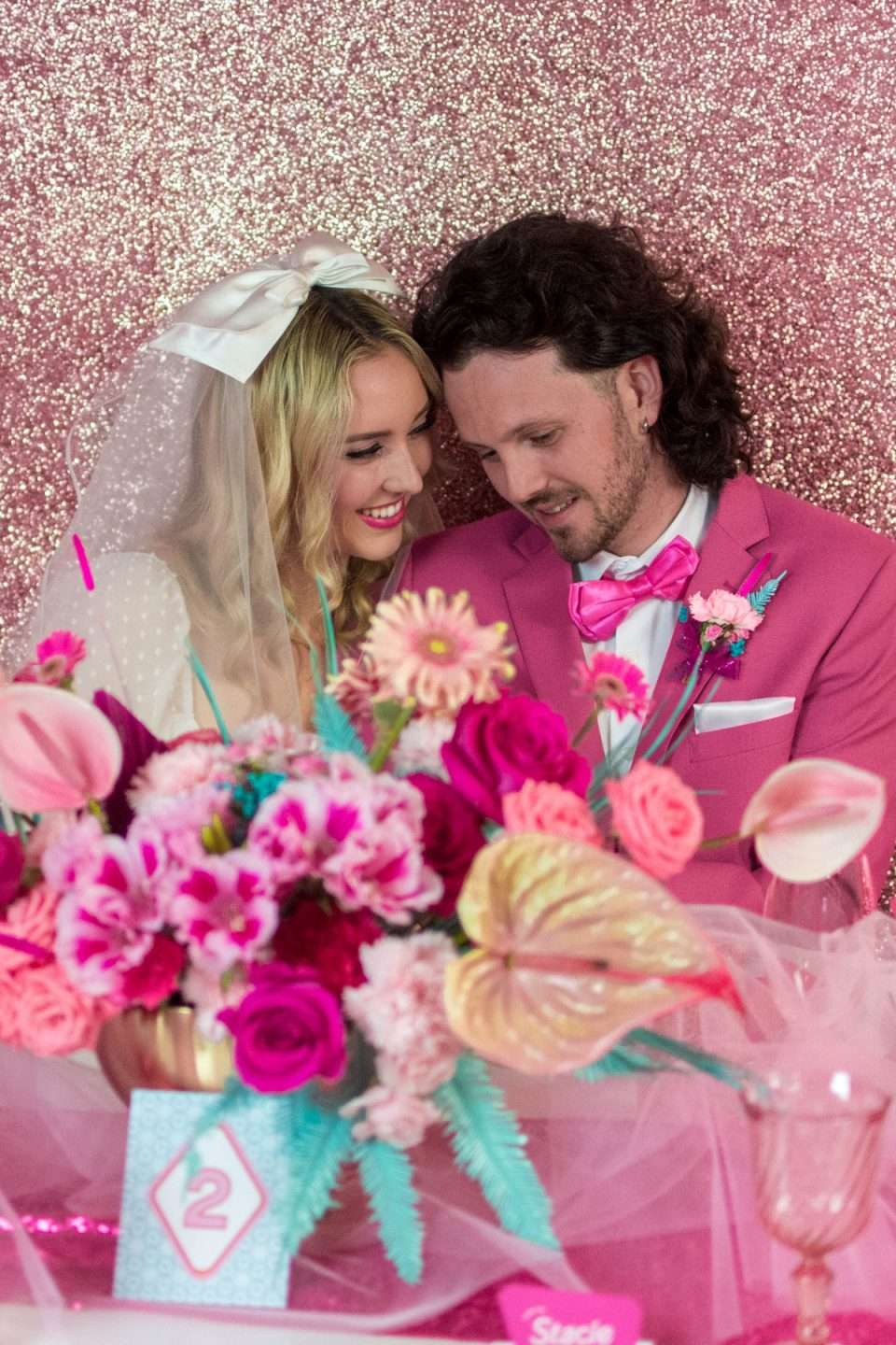 A Bright & Bold Barbie Bridal Shoot · Rock n Roll Bride