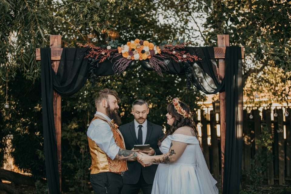 DIY ‘Til Death Themed Halloween Wedding · Rock n Roll Bride
