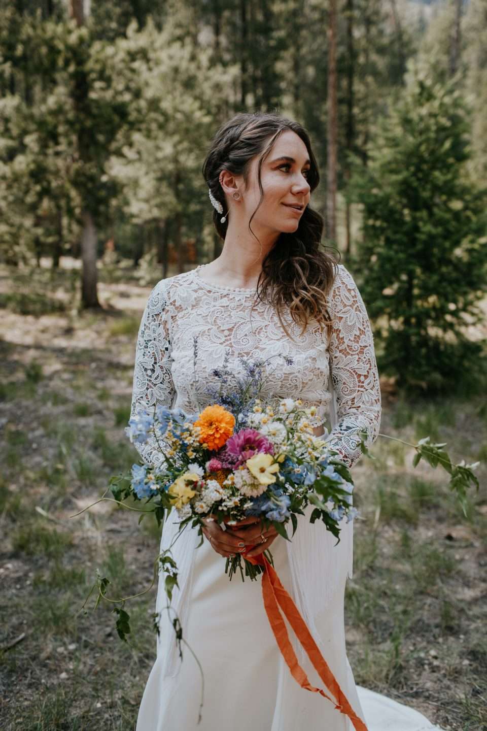 Seventies Rainbow Vibes in the Forest · Rock n Roll Bride