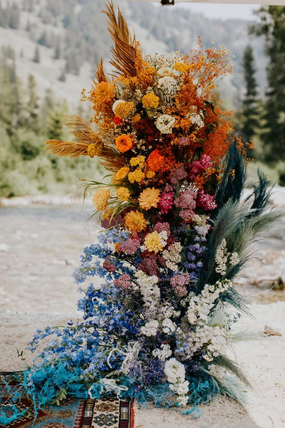 Seventies Rainbow Vibes in the Forest · Rock n Roll Bride