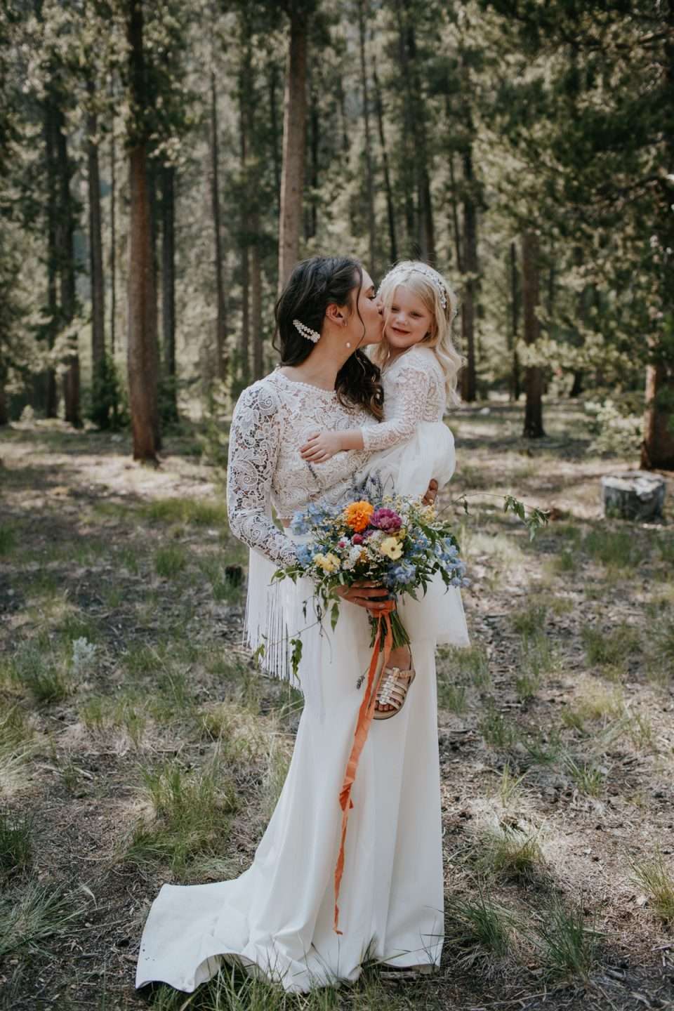 Seventies Rainbow Vibes in the Forest · Rock n Roll Bride