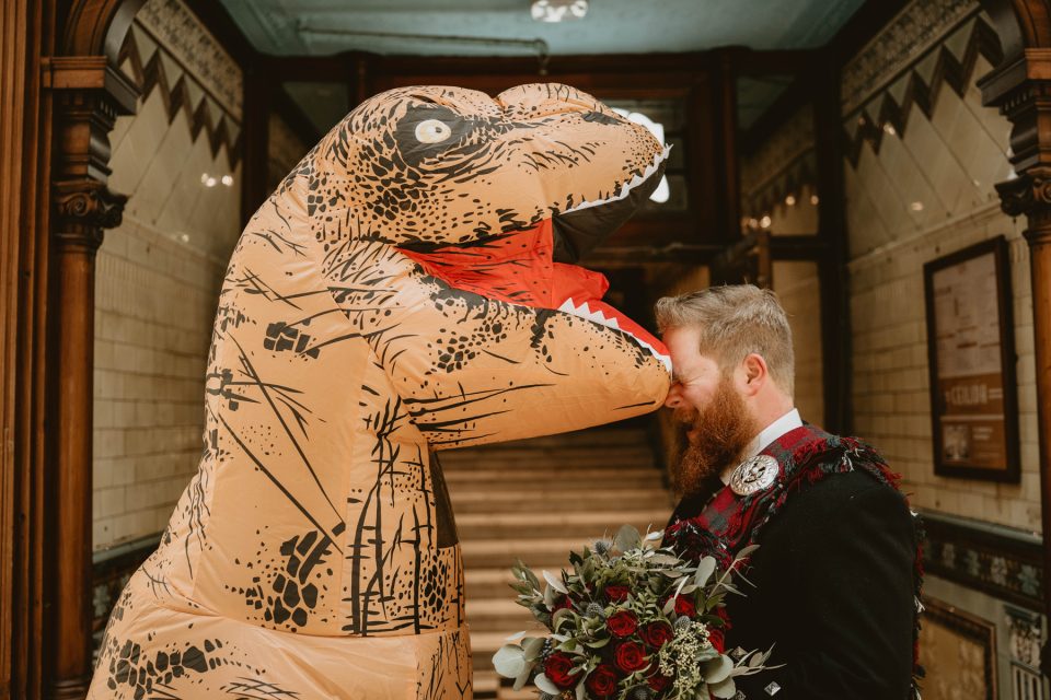 Dinosaurs, Skulls & A Black Wedding Dress: A DIY Wedding with the Best ...