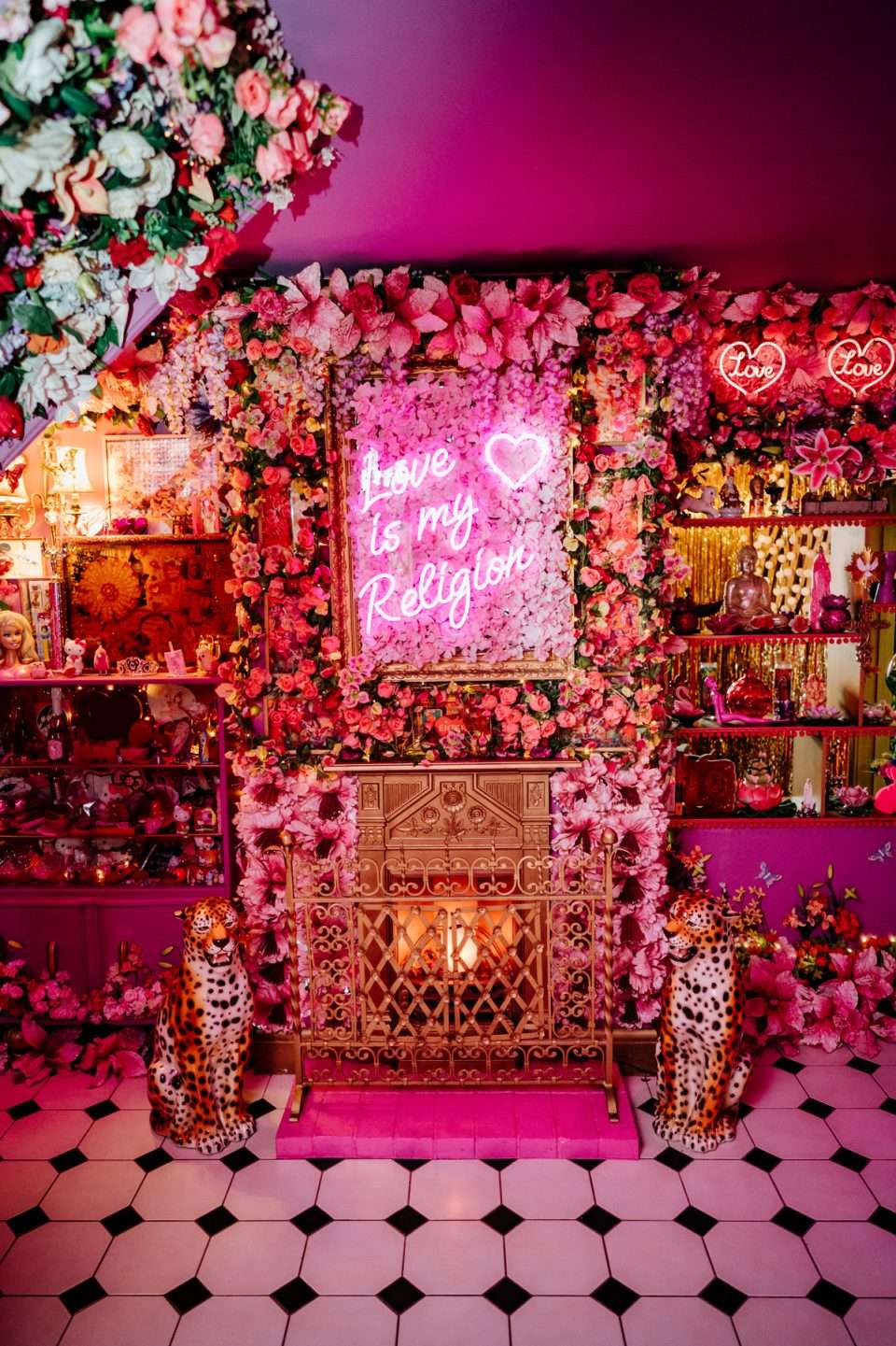 Kitsch Pink, Feathery & Leopard Print Wedding at Eaton House Studio ...