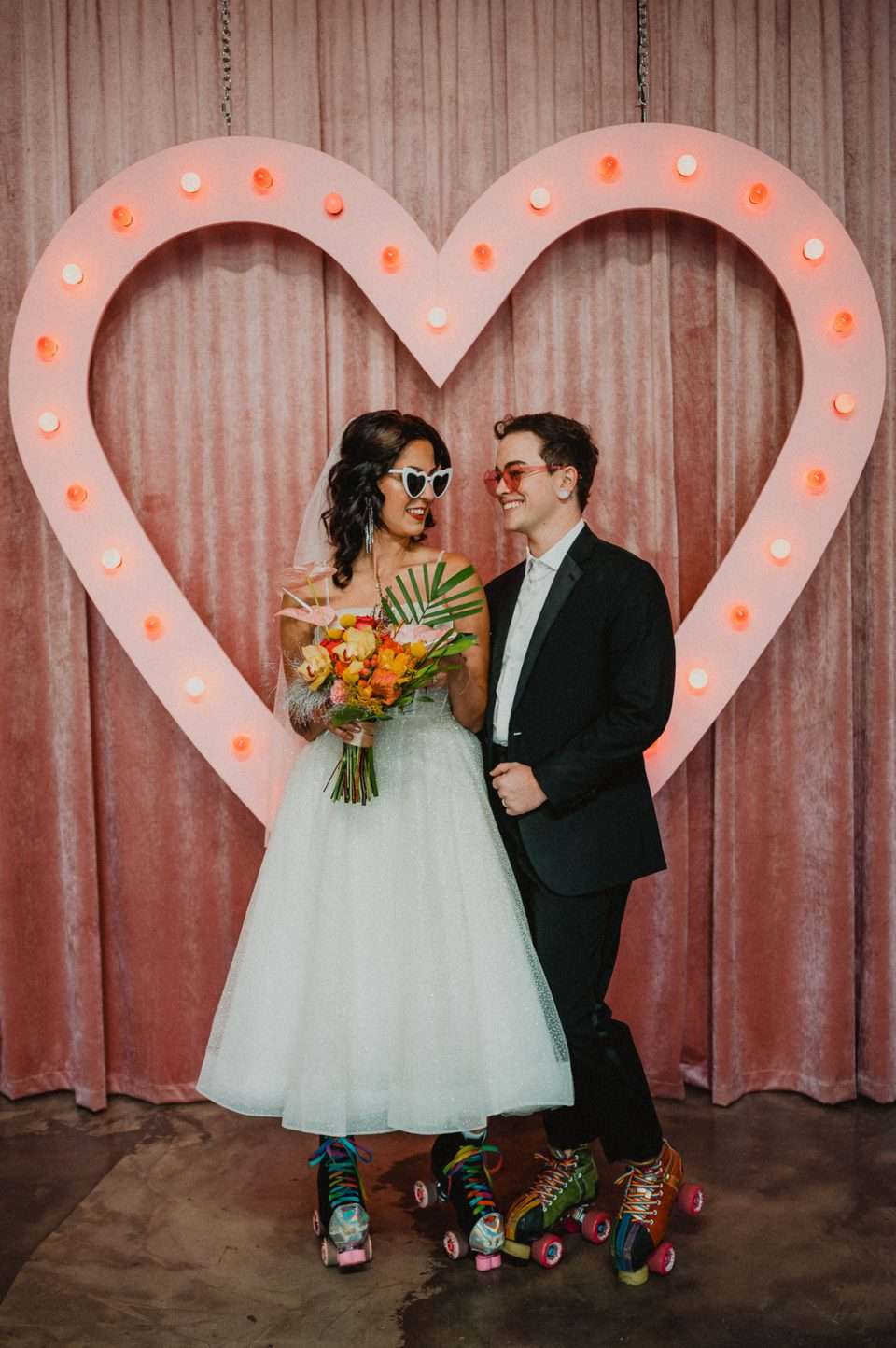 Rolling into Forever: A Roller Skating Las Vegas Wedding · Rock n Roll ...