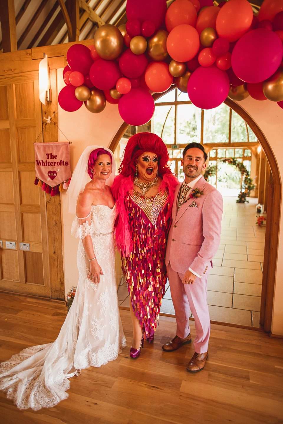 Tickled Pink Wedding with a Drag Queen Celebrant · Rock n Roll Bride