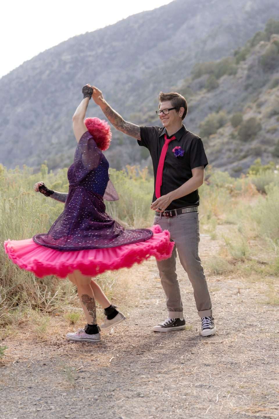 Pop Punk Meets Rockabilly Romance in a Ghost Town · Rock n Roll Bride