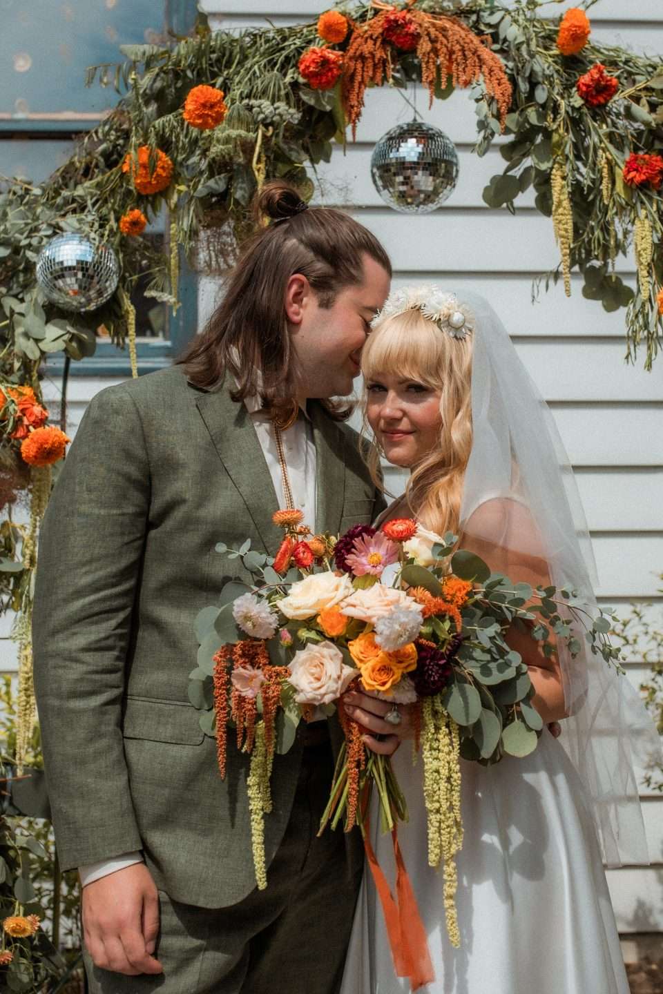 Retro Nostalgia Wedding at Home with a Rooftop Afterparty · Rock n Roll ...