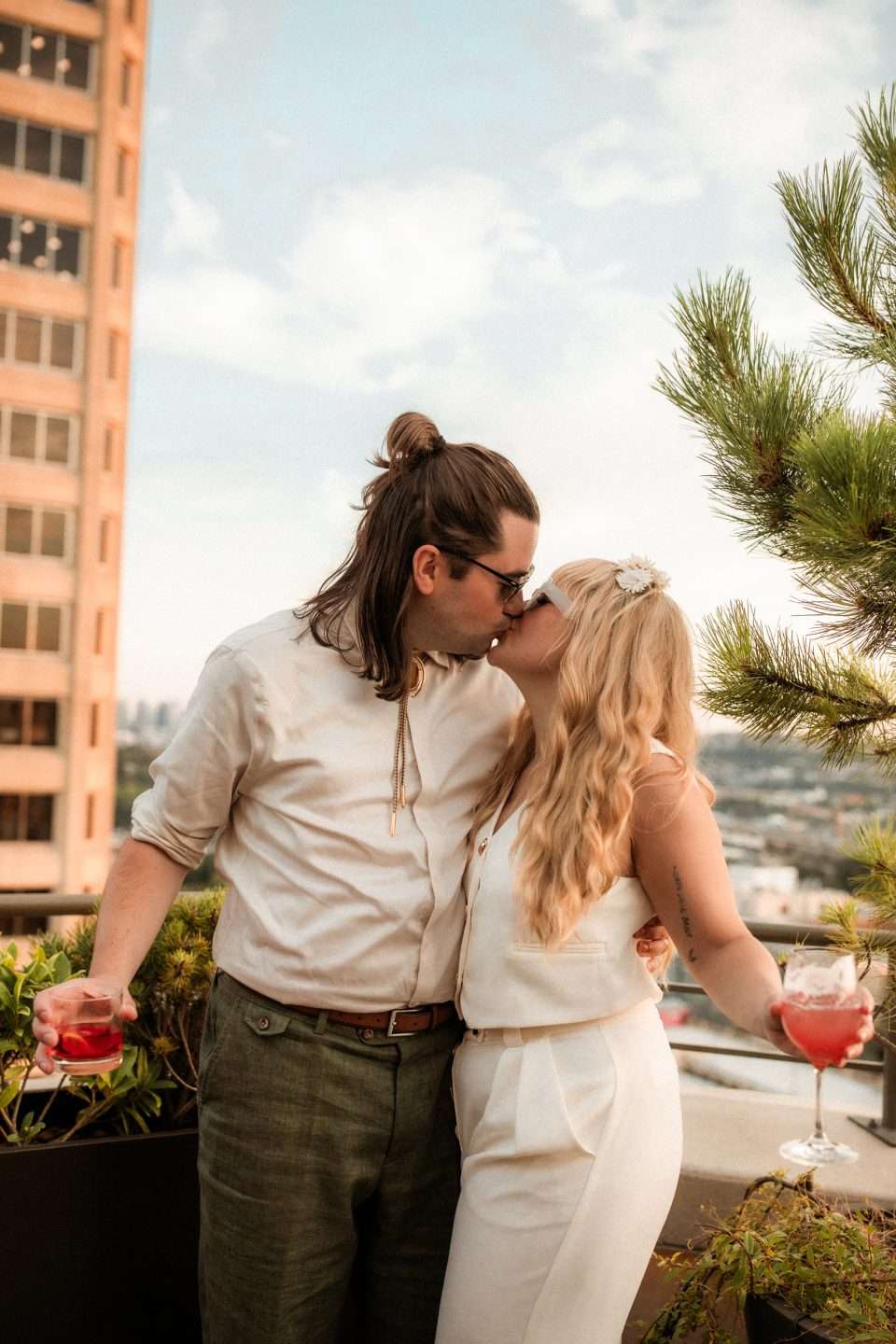Retro Nostalgia Wedding at Home with a Rooftop Afterparty · Rock n Roll ...