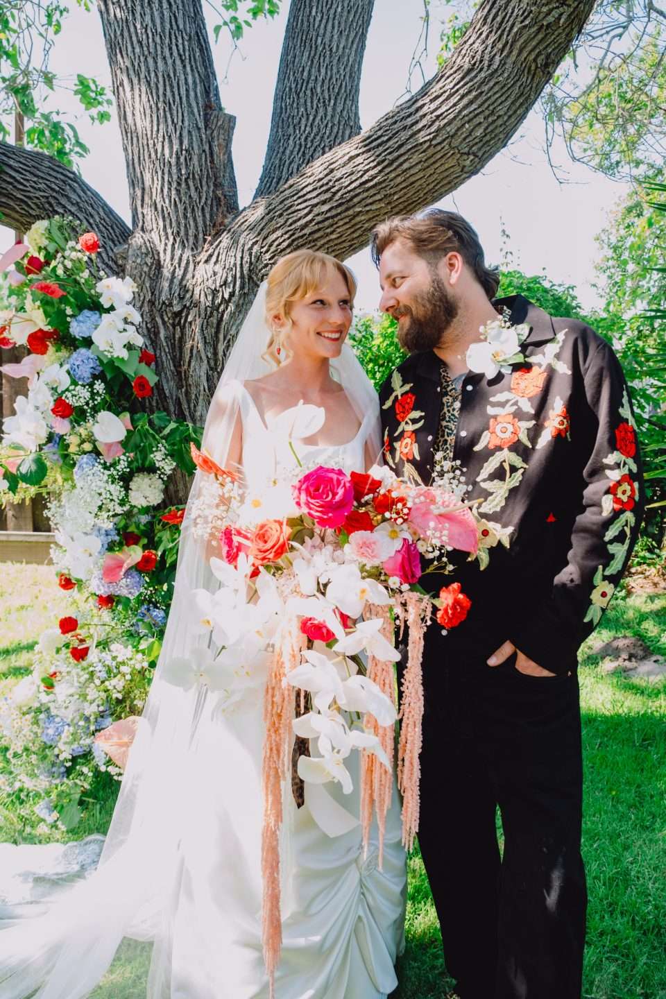 Cheetah Print, Vintage Valentine’s Day Wedding in their Own Backyard ...