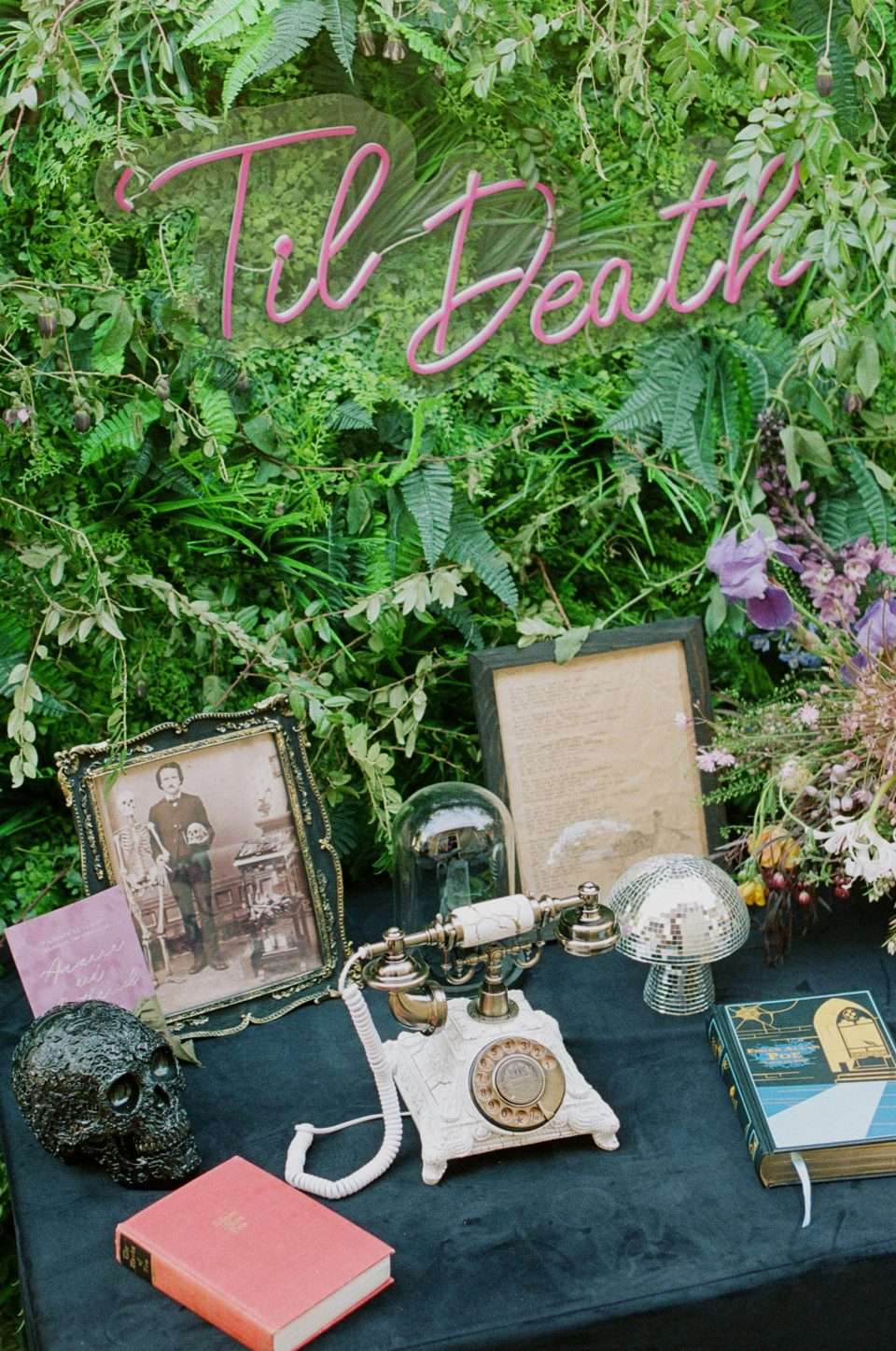 Faerie Garden Gothic Disco Wedding with an Edgar Allen Poe Impersonator ...