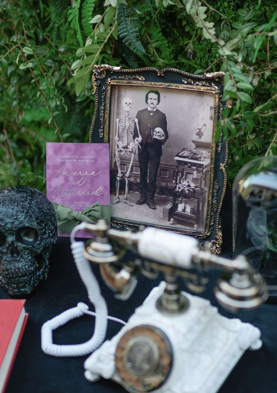 Faerie Garden Gothic Disco Wedding with an Edgar Allen Poe Impersonator ...