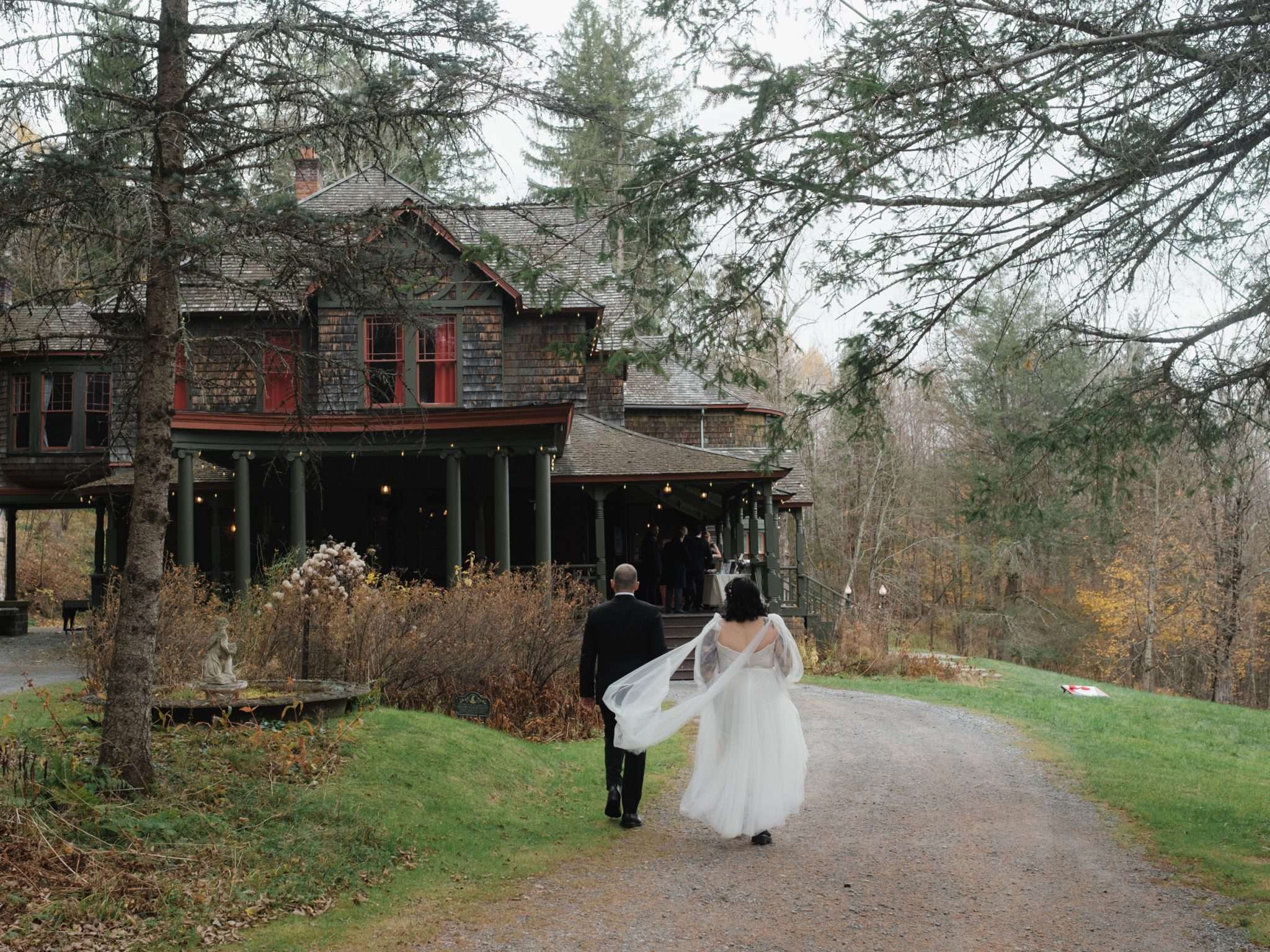 Moody November Wedding at a Gothic New York Mansion · Rock n Roll Bride