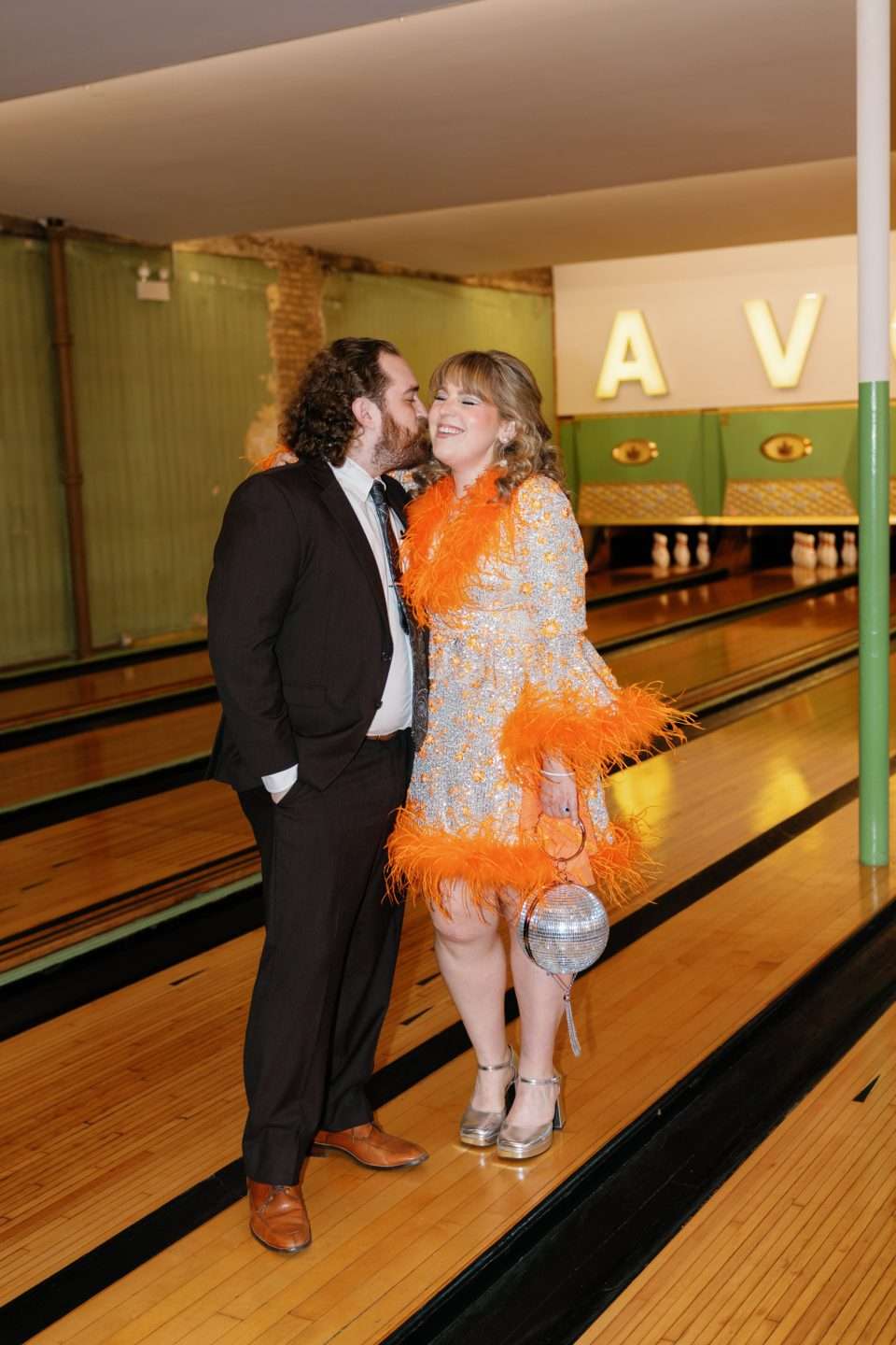 A Today Show Ceremony & Bowling Alley Reception · Rock n Roll Bride