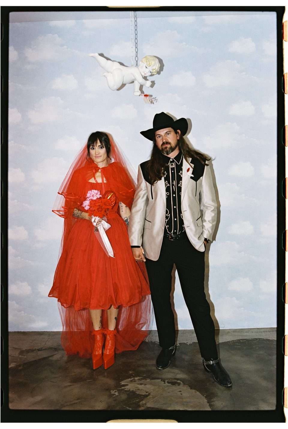 Married by Hellvis on Halloween at Sure Thing Chapel · Rock n Roll Bride