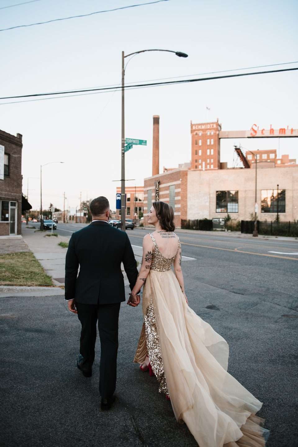 Moody Glam Minnesota Wedding with Cheese Toastie Tattoos · Rock n Roll ...
