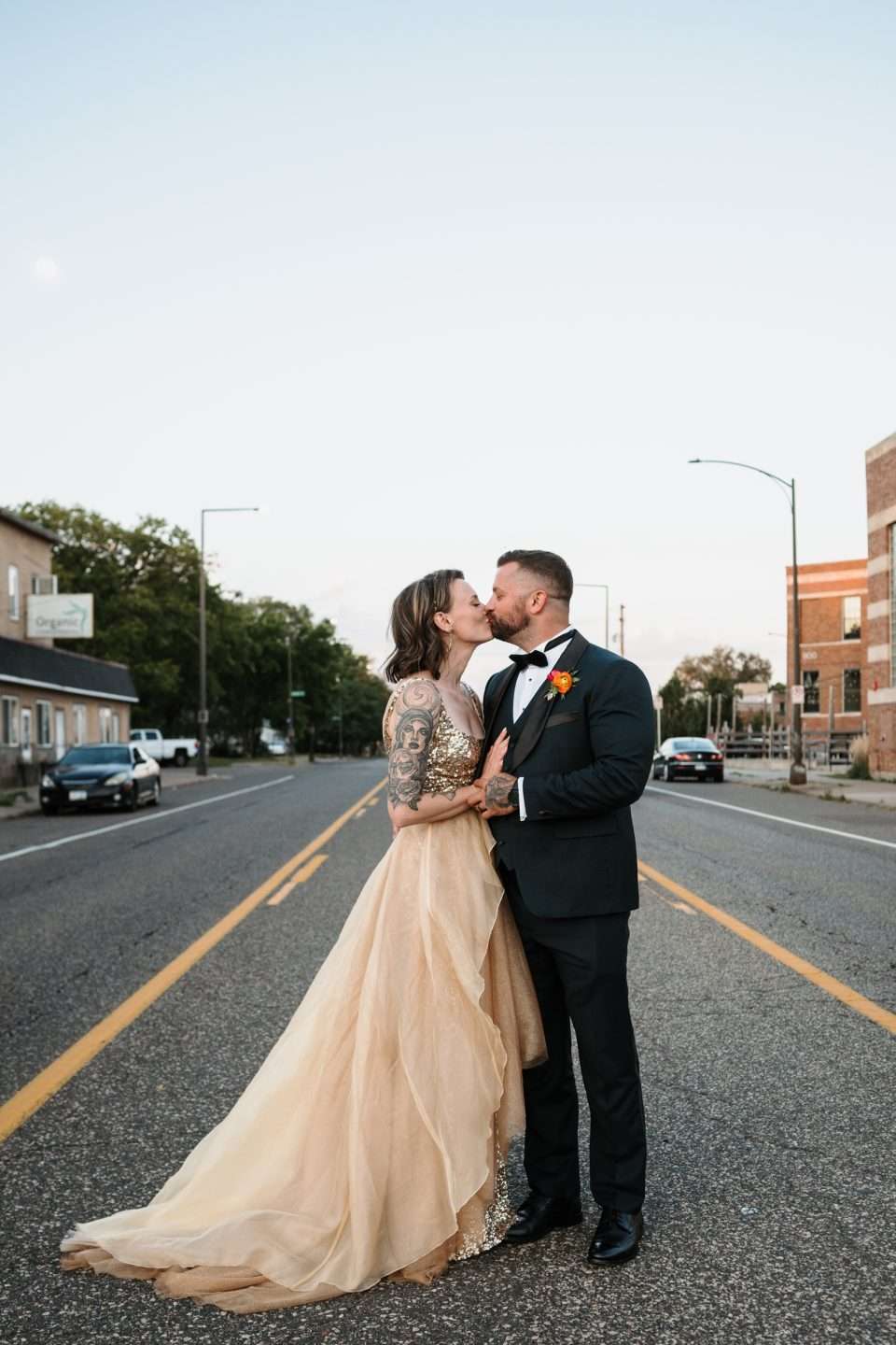 Moody Glam Minnesota Wedding with Cheese Toastie Tattoos · Rock n Roll ...