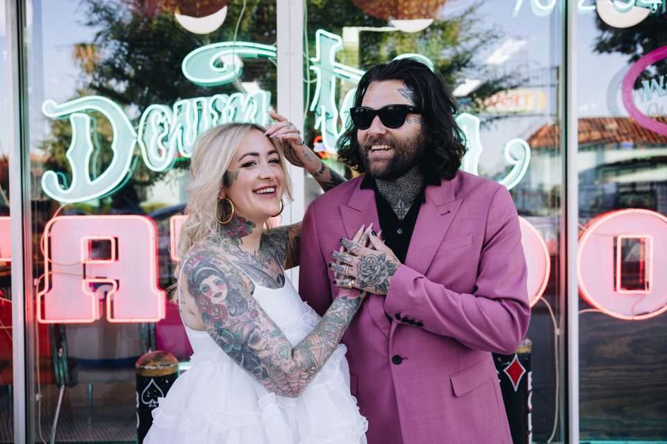 Just the Two of Us (and Hellvis): Vegas Vow Renewal Without the Rules · Rock n Roll Bride